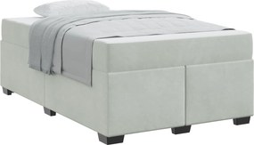 Rám postele s matrací Světle šedá 120 x 190 cm textil 3399278