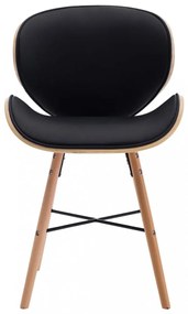 Jídelní židle 2 ks ohýbané dřevo Dekorhome Hnědá / krémová