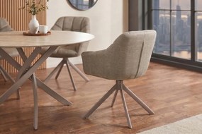 Designová otočná židle Vallerina béžová / šedo-hnědá