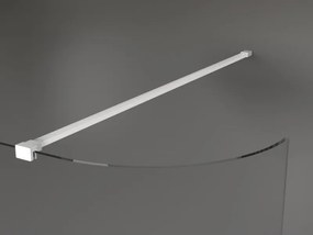 Mexen Kioto, zaoblená sprchová zástěna 90 x 200 cm, 8mm čiré sklo, bílý profil, 800-080-101-20-06