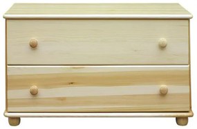 Vomaks unit, s.r.o. Komoda masiv borovice se zásuvkami 2 BĚLA Barva: surové dřevo, Hloubka: 42 cm, Šířka: 100 cm