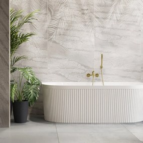 Invena Alonia, vanová baterie s ruční sprchovou soupravou, zlatá matná, INV-BW-70-009-V