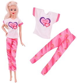 Šatičky pro panenku Barbie - kalhoty + triko (30 cm) Barva: L346