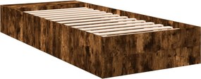 Rám postele kouřový dub 100 x 200 cm kompozitní dřevo 3280605