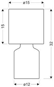 Stolní lampa INER 1xE14/40W/230V šedá