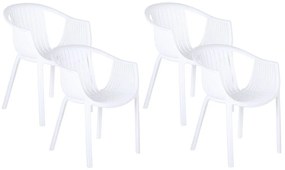 Sada 4 zahradních židlí bílé NAPOLI Beliani