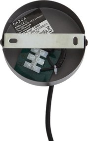 Retro závěsná lampa antracitová s kouřovým sklem - Giselle