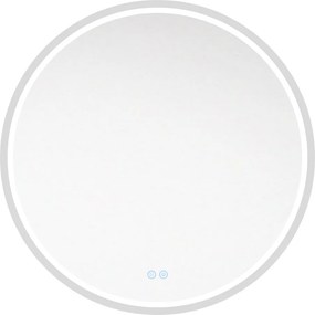 Mereo Mereo, kulaté LED zrcadlo, průměr 60 cm, LED osvětlení, rám z broušené oceli, MER-CN164S