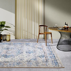 Villeroy & Boch Kusový koberec 106064 Cream, Blue – na ven i na doma, 200x285, modrá, chodba / předsíň