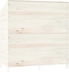 Zahradní kůlna bílá 102 x 52 x 112 cm masivní jedlové dřevo 152183