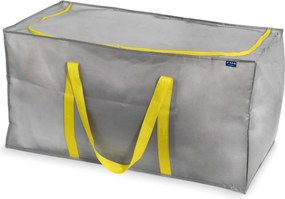 Domo Living Pevný úložný vak na zip 180 l JOTTA DOMO, 45 x 90 x 45 cm,  šedo-žlutý