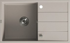 Laveo Wolin, 1-komorový granitový dřez 780x480x185 mm, béžová, LAV-SPW_411T