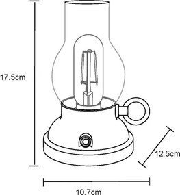 Globo 58016B - LED Stm. nab. dot. stolní lampa PETRO LED/1W/3,7V 1200 mAh zelená