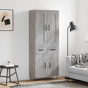 Skříň highboard šedá sonoma 69,5 x 34 x 180 cm kompozitní dřevo 3199911