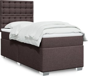 Box spring postel s matrací tmavě hnědá 80x200 cm textil 3290332