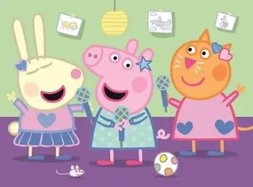 Trefl - Puzzle - Prasátko Peppa: Karaoke / 20 dílků / 22 x 16 cm / věk