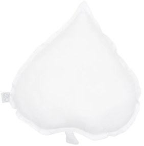 Cotton &amp; Sweets Lněný polštář lipový list bílý 38×43 cm