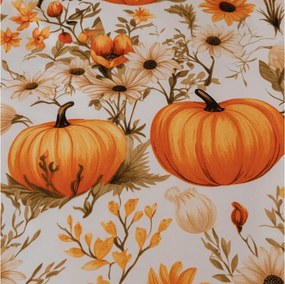Povlečení z mikrovlákna FLOWERS AND PUMPKINS oranžové Rozměr povlečení: 2 ks 70 x 90 cm | 200 x 220 cm