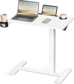 Výškově nastavitelný odkládací stolek Vasagle Elev 70 cm bílý