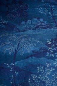 Pip Studio perkálové povlečení Sundara Wood 140 x 200 + 70 x 90cm, modré (Luxusní bavlněné perkálové povlečení v tmavě modré)