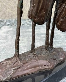 Bronzová socha - Pár marabu exotická soška ptáků