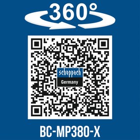 Scheppach BC-MP380-X-XL2 2x20V IXES SET - akumulátorová sekačka 4v1 s bezuhlíkovým motorem (s 2x4Ah akumulátory a nabíječkou 4,5 A)