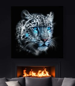 Obraz na plátně - Bílý sněžný Leopard FeelHappy.cz Velikost obrazu: 100 x 100 cm
