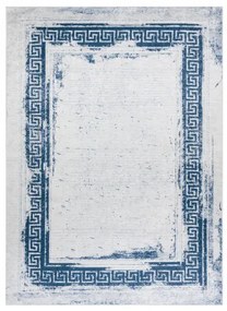 ANDRE mycí kobereček 1213 řecký vintage protiskluz bílá / modrý velikost 160x220 cm | krásné koberce cz