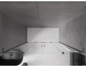 Mexen Velar L Duo, posuvné sprchové dveře do otvoru 170 cm, 8mm čiré sklo, grafit broušený, 871-170-003-02-66