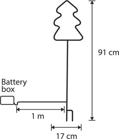 Vánoční neonový zemní reflektor zelený strom vč. LED s časovačem IP44 - Fura