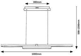Rabalux 72030 - LED Lustr na lanku CONTESSA LED/48W/230V 4000K černá