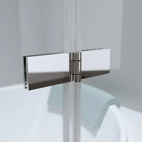BPS-koupelny Dvoudílná vanová zástěna HYD-PR04 80x140 chrom/transparent