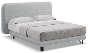 Světle šedá boxspring postel 140x200 cm Ilima – Makamii