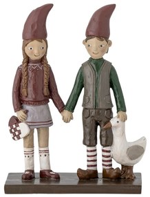 Vánoční figurka Christmas girl, boy and goose 12,5 Bloomingville