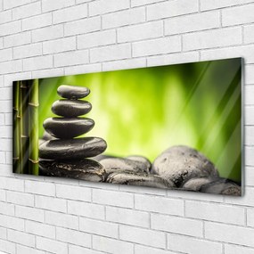 akrylový obraz Bambus Kameny Umění 125x50 cm