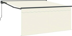 Stahovací markýza Krémová 350 x 250 cm Polyester a hliník 3330209