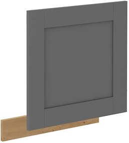 Kuchyňská dvířka LUNA ZM 570x596 soklová lišta: dub artisan, barva dvířek: šedá DUST