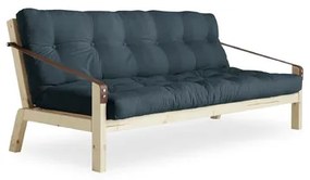 sofa POETRY by Karup - 100*200 cm natural (přírodní) + futon petrol blue 757