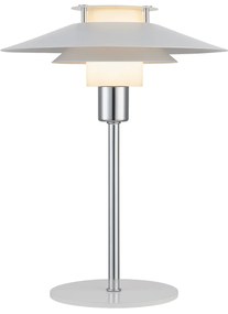 Stolní lampa Rivoli bílá, stříbrná Rozměry: Ø  24 cm, výška 30 cm