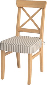 Sedák na židli IKEA Ingolf barva šedá látka vzorované