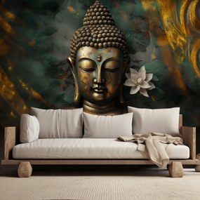 Gario Fototapeta Zlatý Budha na abstraktním pozadí Materiál: Vliesová, Rozměry: 200 x 140 cm