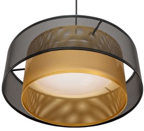 Toolight, LED závěsné stropní svítidlo 40cm APP1000-CP, černá-zlatá, OSW-07551