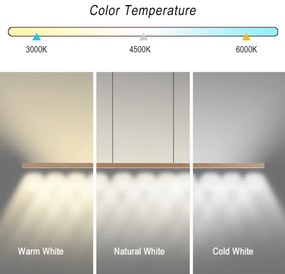 Immax NEO 07310L-LED Stm lustr na lank se senzorem MADEIRA 37W/230V 157 cm jasan