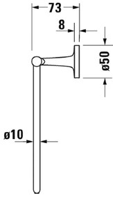 Duravit Starck T - Kruh na ručník, černá matná, 0099474600