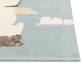 Dětský bavlněný koberec 80 x 150 cm vícebarevný BARUS Beliani