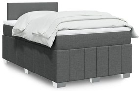 Box spring postel s matrací tmavě šedá 120x190 cm textil 3287001