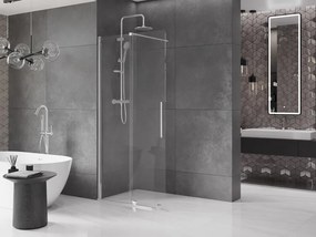 Mexen Velar sprchová stěna posuvná Walk-in 70 x 200 cm, transparentní 8 mm, chrom - 871-070-000-03-01