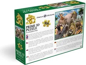 3D Puzzle Africká zvířata (selfie) / 100 dílků / 31 × 23 cm
