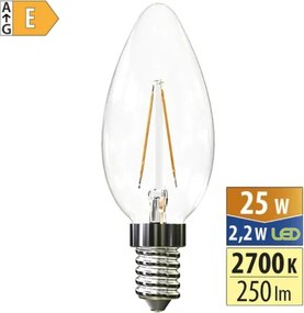 LED žárovka E14 McLED 2,2W (25W) teplá bílá (2700K) svíčka ML-323.031.87.0