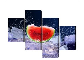 Vícedílný obraz Meloun Na Ledu Nedostatek Nedostatek Přírodní plátno 160x100